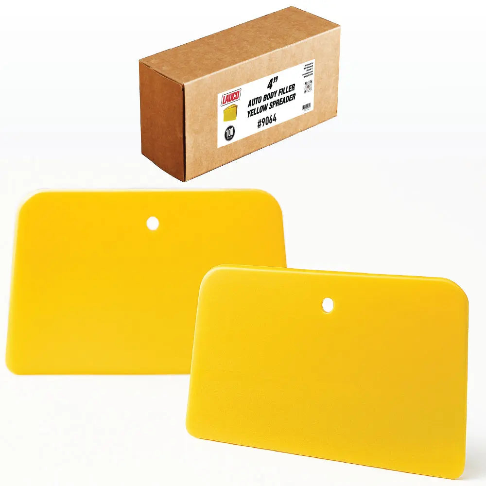 4" Reusable Plastic Spreader - Auto Body Filler Yellow Spreaders ...