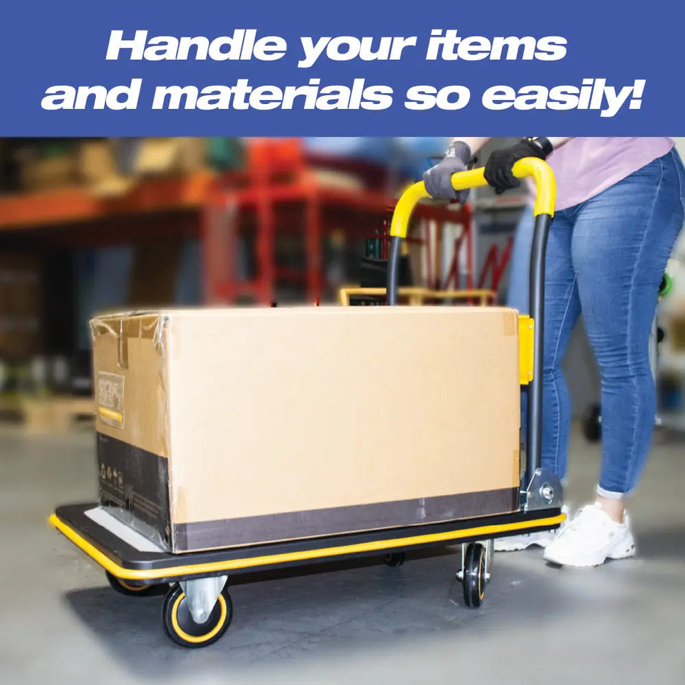 Heavy Duty Push Cart - 660 lb Capacity & Foldable, for easy storage ...